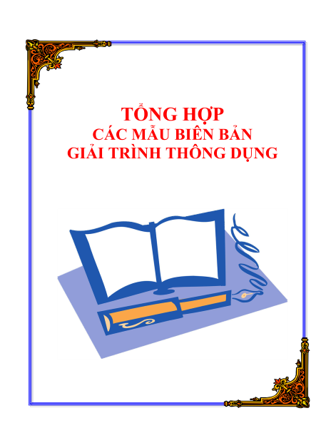 tailieuXANH - Tổng hợp các mẫu biên bản giải trình thông dụng