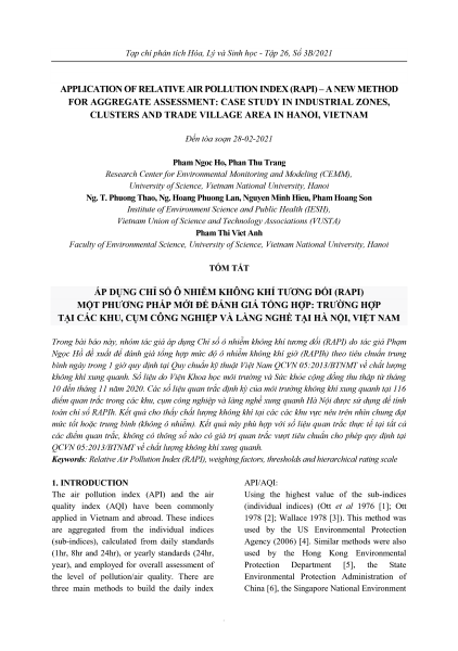 tailieuXANH - Application of relative air pollution index (RAPI) – a ...